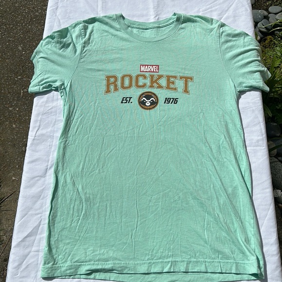 Marvel | Shirts | Marvel Comics Rocket Raccoon Gotg Graphic Tee Mint ...